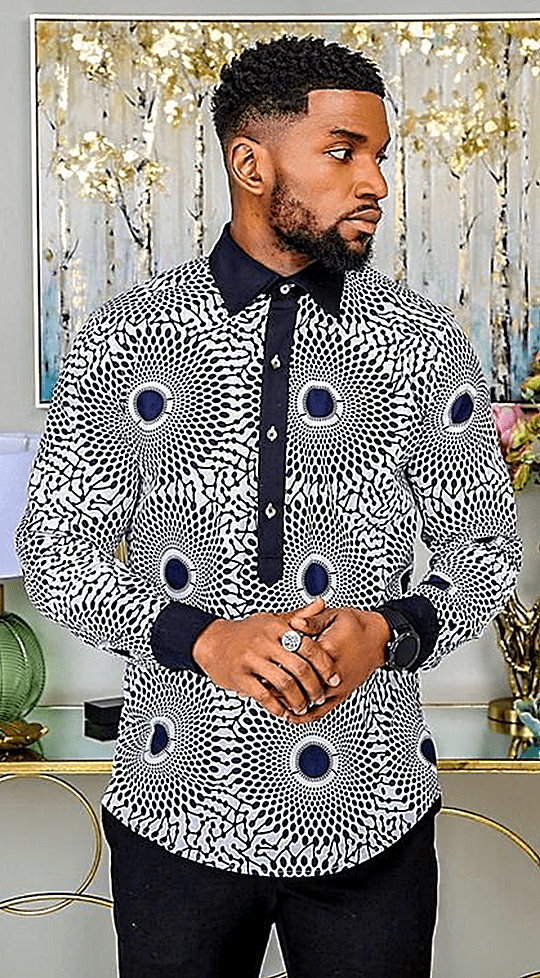 Colorful Ankara Shirt, African Men Clothing, African Men’s Wear, Ankara ...